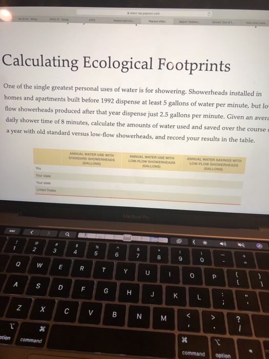 Calculating Ecological Footprints One of the single | Chegg.com