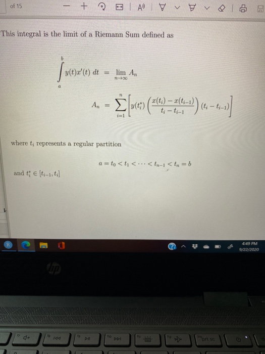 Area Under a Parametric Curve Consider the | Chegg.com