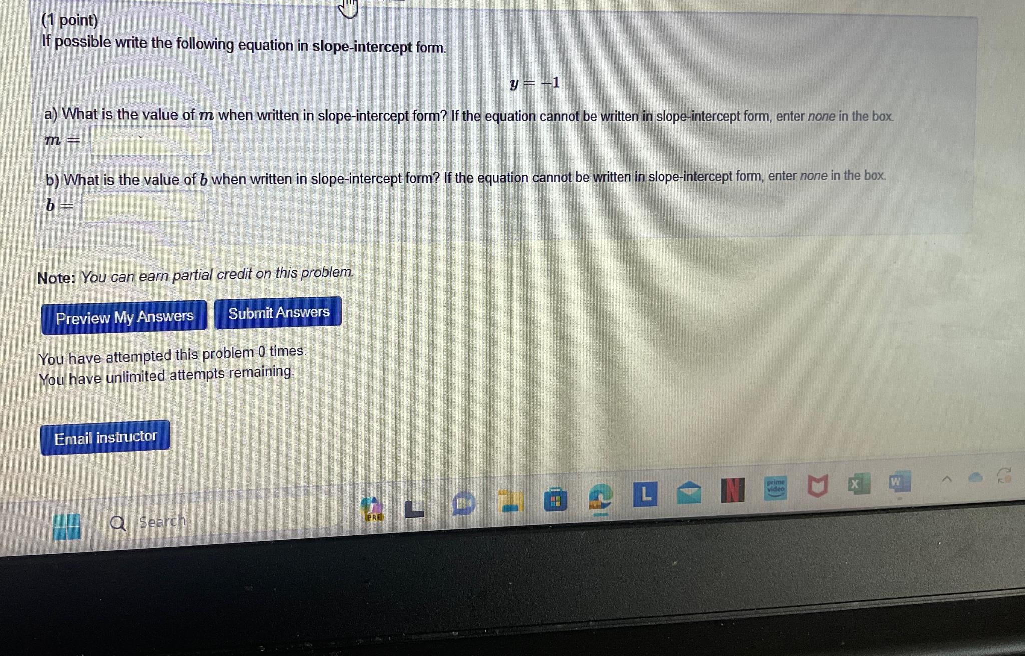 Solved (1 ﻿point)If possible write the following equation in | Chegg.com