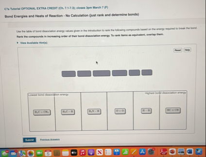 CTa Tutorial OPTIONAL EXTRA ChEDIT (Ch. 7.1-7.3k | Chegg.com