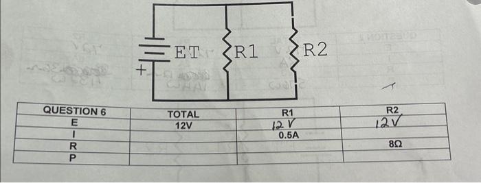Solved paralell circuitsolve for missing values | Chegg.com