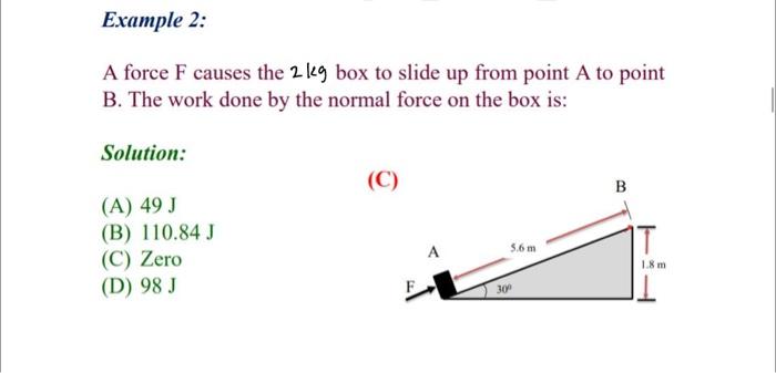 Solved Example 2: A force F causes the 2 leg box to slide up | Chegg.com