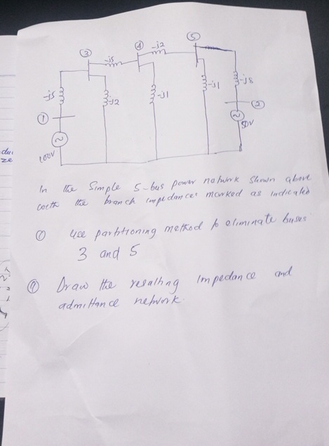 Solved In the Simple 5-bus power network shown above with | Chegg.com