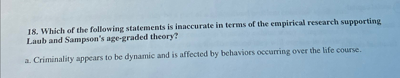 Solved Which of the following statements is inaccurate in | Chegg.com