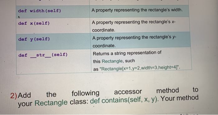 Solved 1) Write a class Rectangle that represents a | Chegg.com