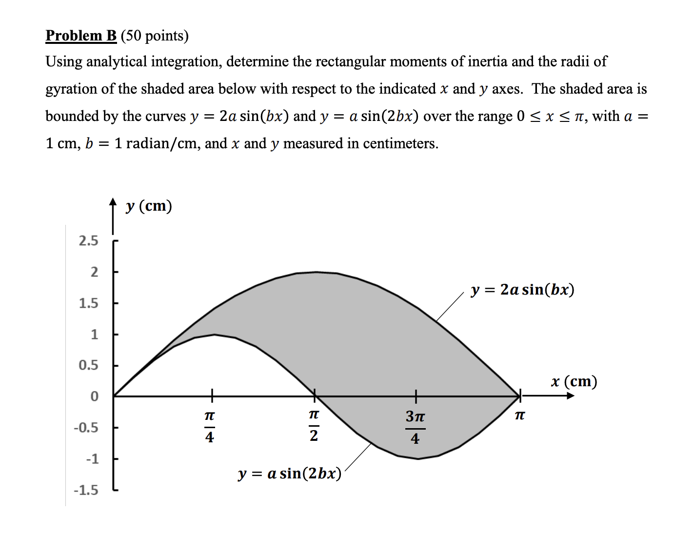 Solved by an EXPERT Problem B (50 ﻿points)Using analytical integration, | Chegg.com