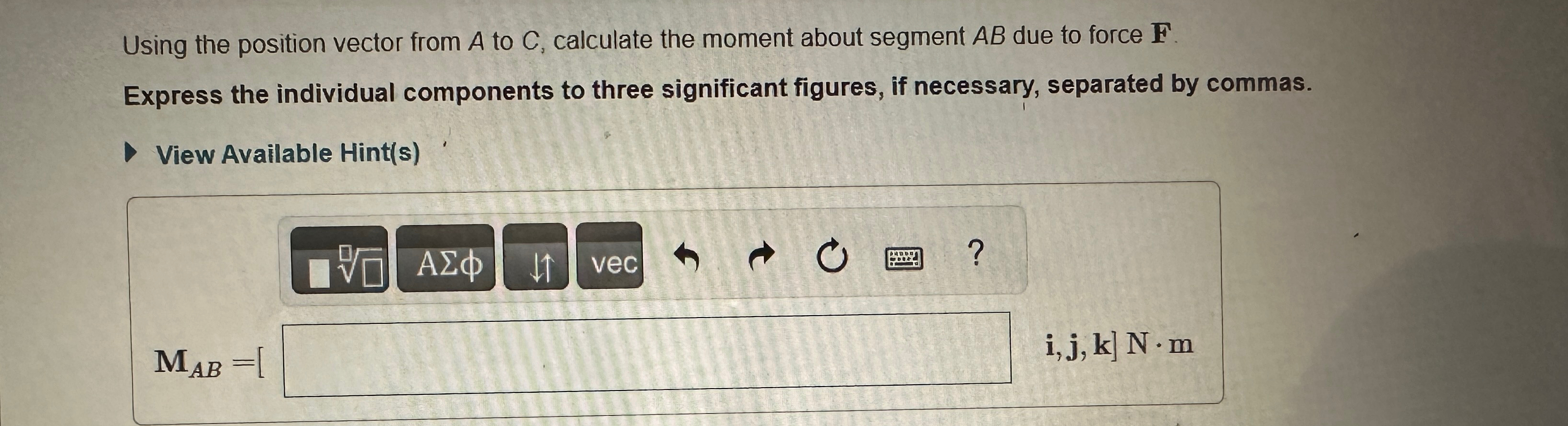 Using the position vector from A to C, calculate the | Chegg.com