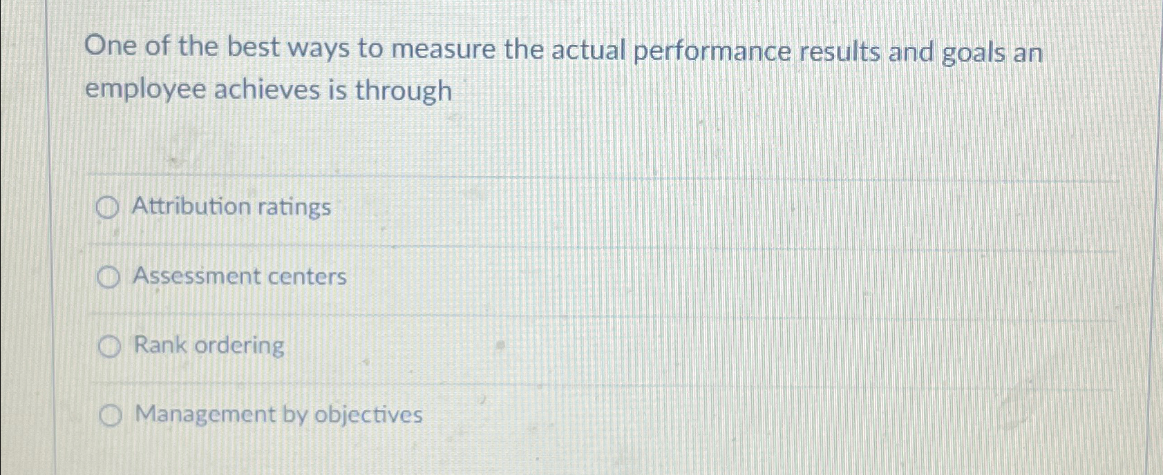 Solved One of the best ways to measure the actual | Chegg.com