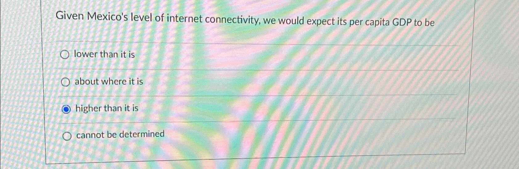 Solved Given Mexico's level of internet connectivity, we | Chegg.com