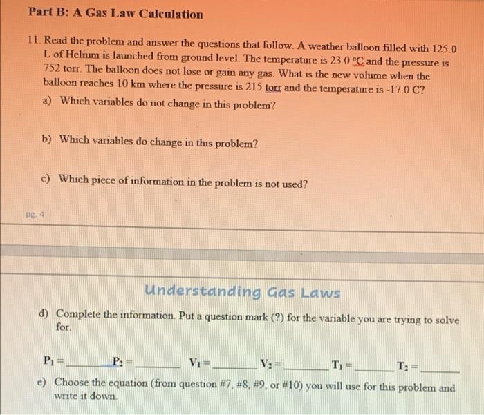 I. - Using the PhET simulation 1. Open Gas Properties | Chegg.com