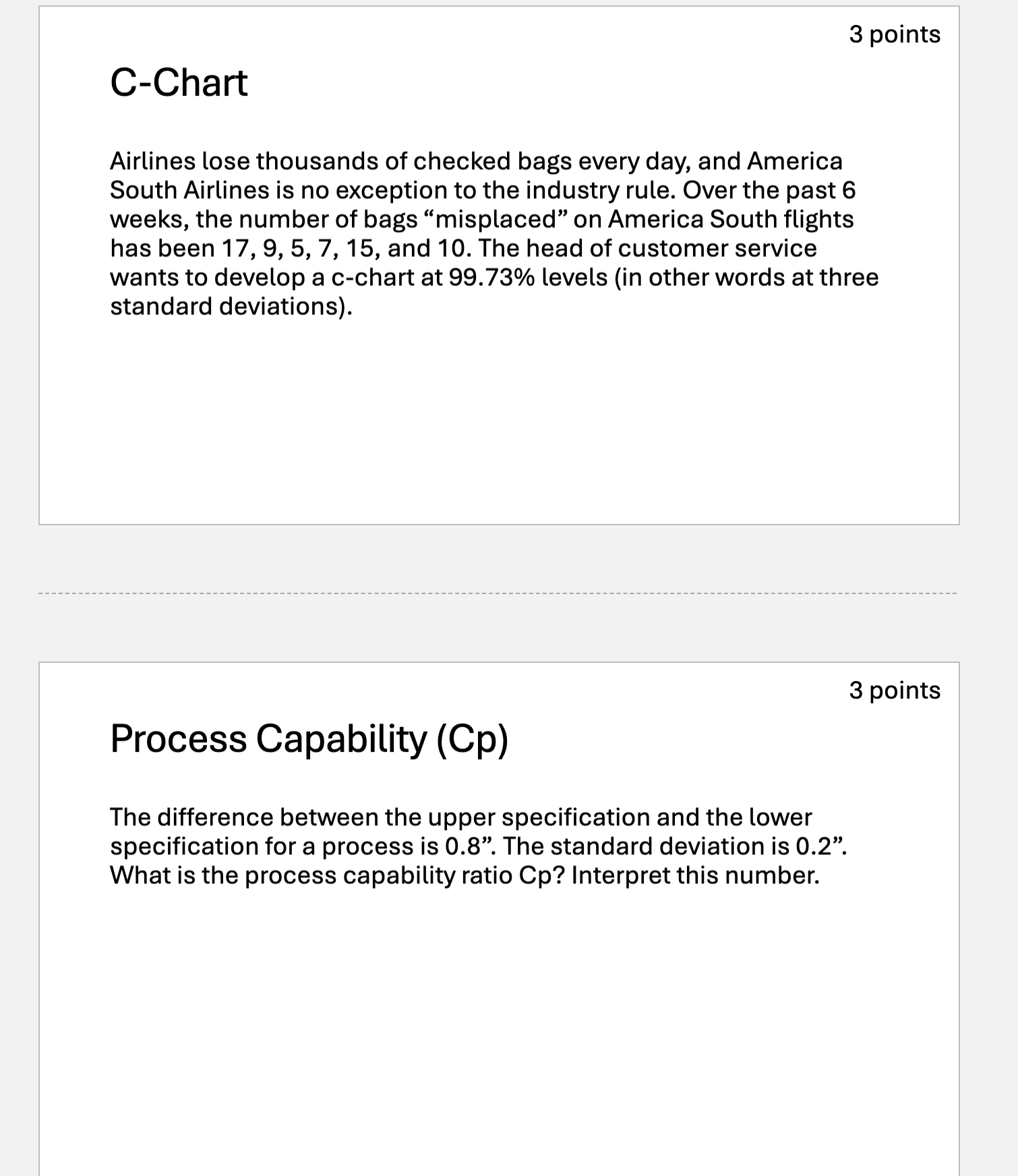 Solved C-ChartAirlines lose thousands of checked bags every | Chegg.com