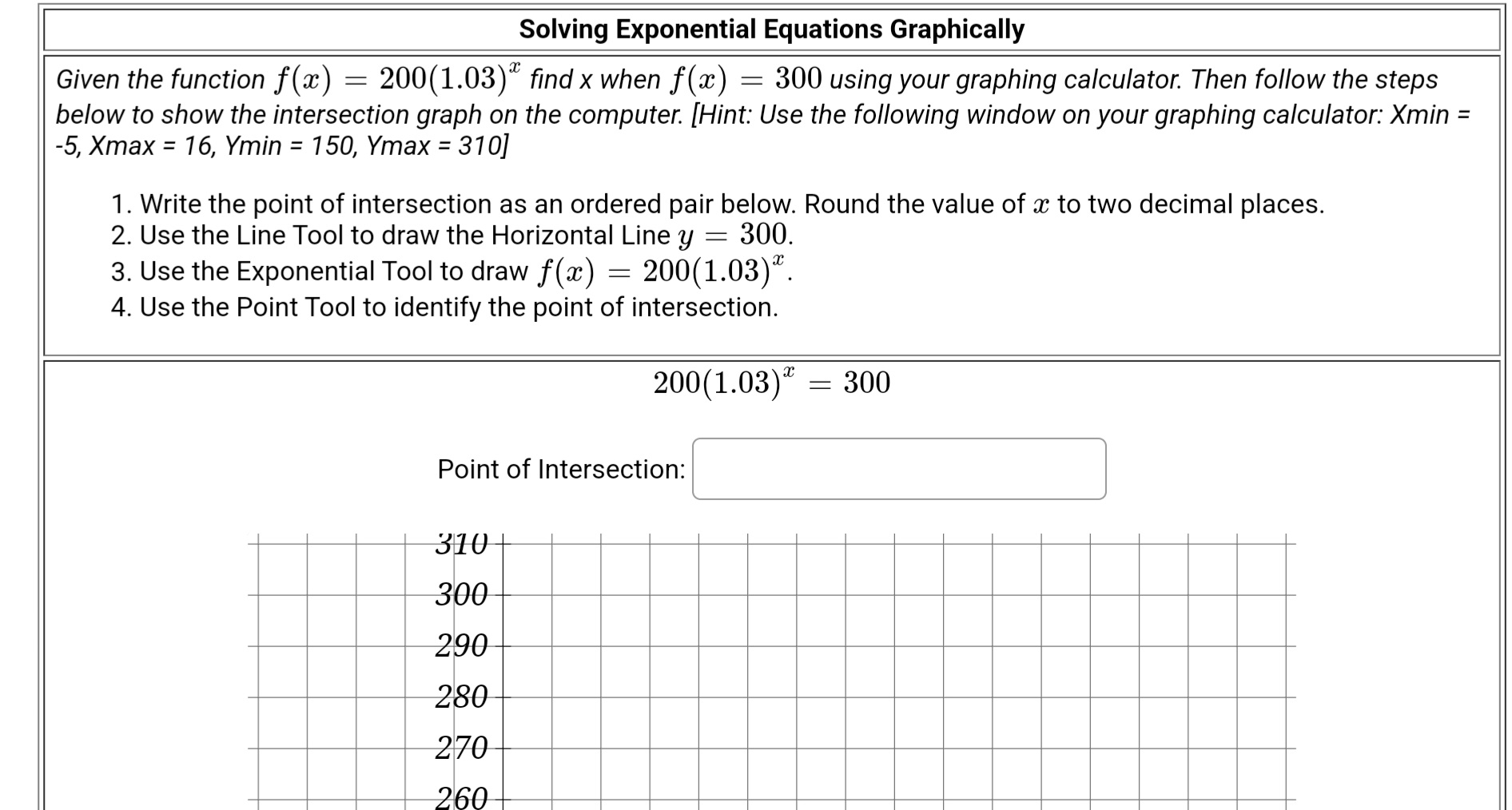 Solved Solving Exponential Equations Graphicallygiven The 6205