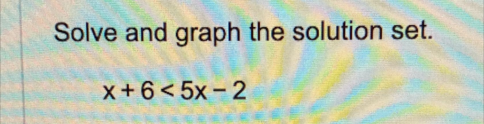 Solved Solve and graph the solution set.x+6