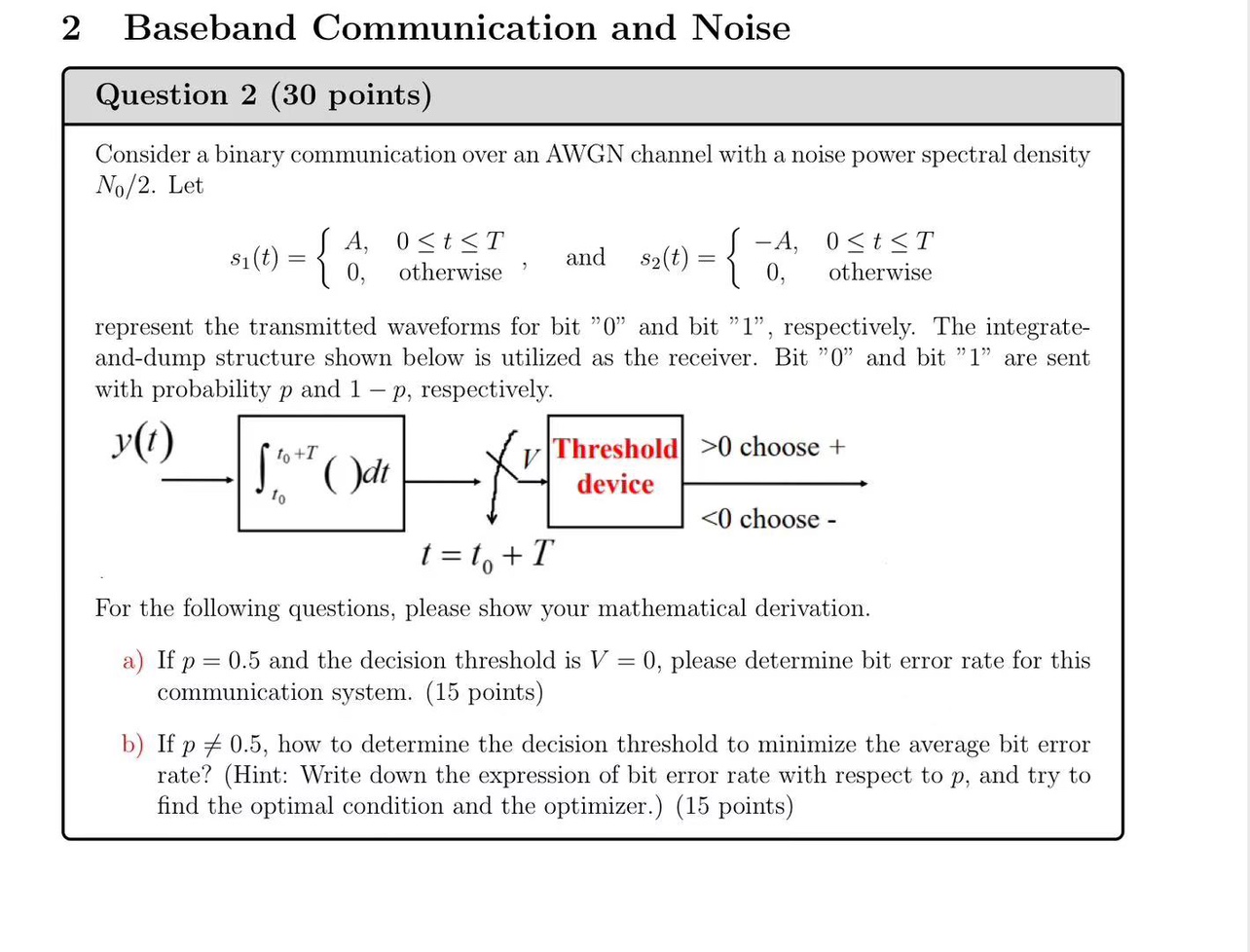 Solved Question 2 ( 30 ﻿points)Consider a binary | Chegg.com