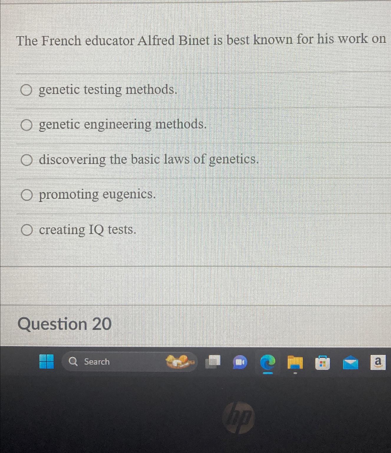 Solved The French educator Alfred Binet is best known for | Chegg.com
