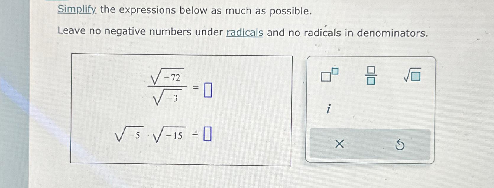 Solved Simplify the expressions below as much as | Chegg.com