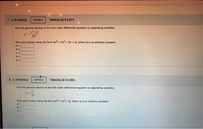 Solved Find the general solution of the first-order | Chegg.com
