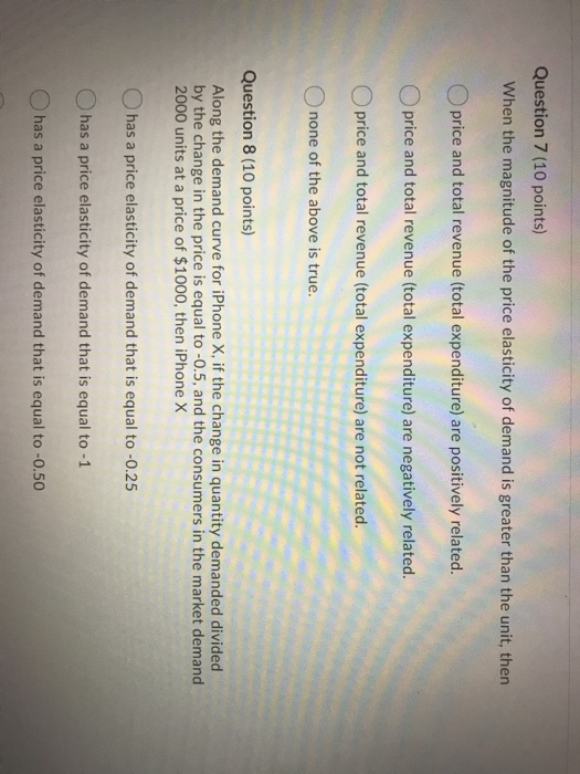 Solved Onone of the above is true. Question 9 (10 points) If | Chegg.com
