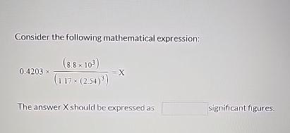 Solved Consider the following mathematical | Chegg.com