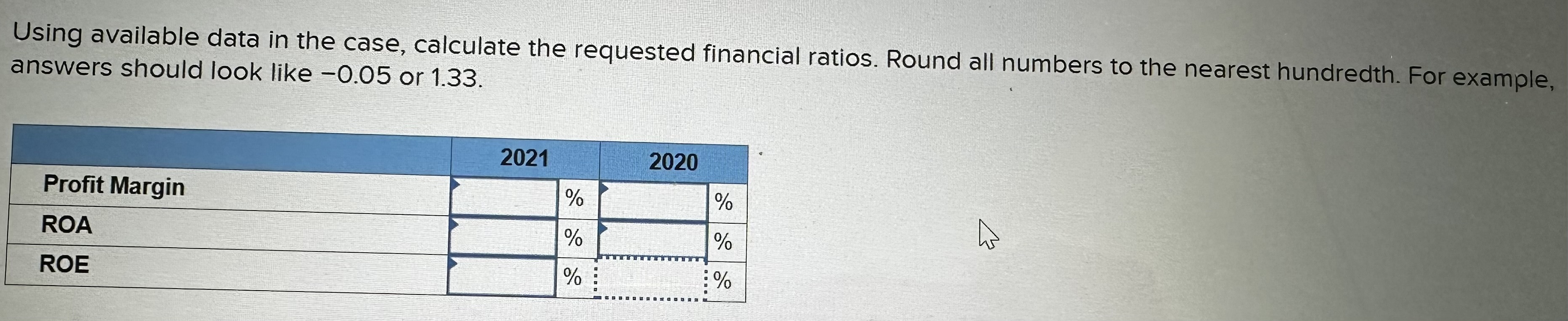 Using available data in the case, calculate the | Chegg.com