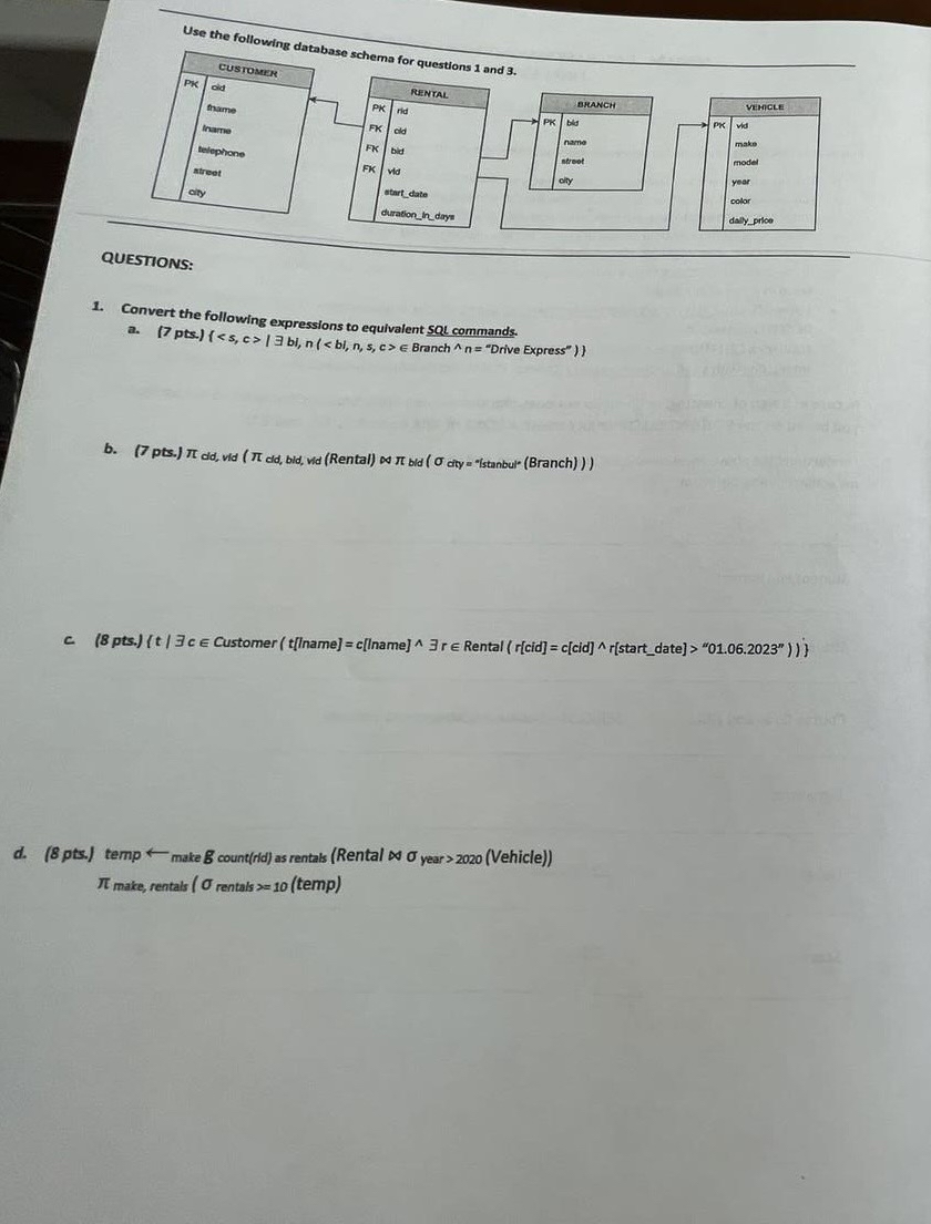 Solved Use the followi...QUESTIONS:Convert the following | Chegg.com