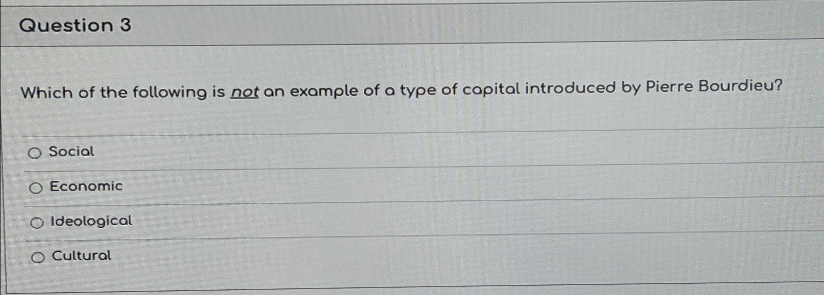 Solved Question 3Which of the following is not an example of | Chegg.com