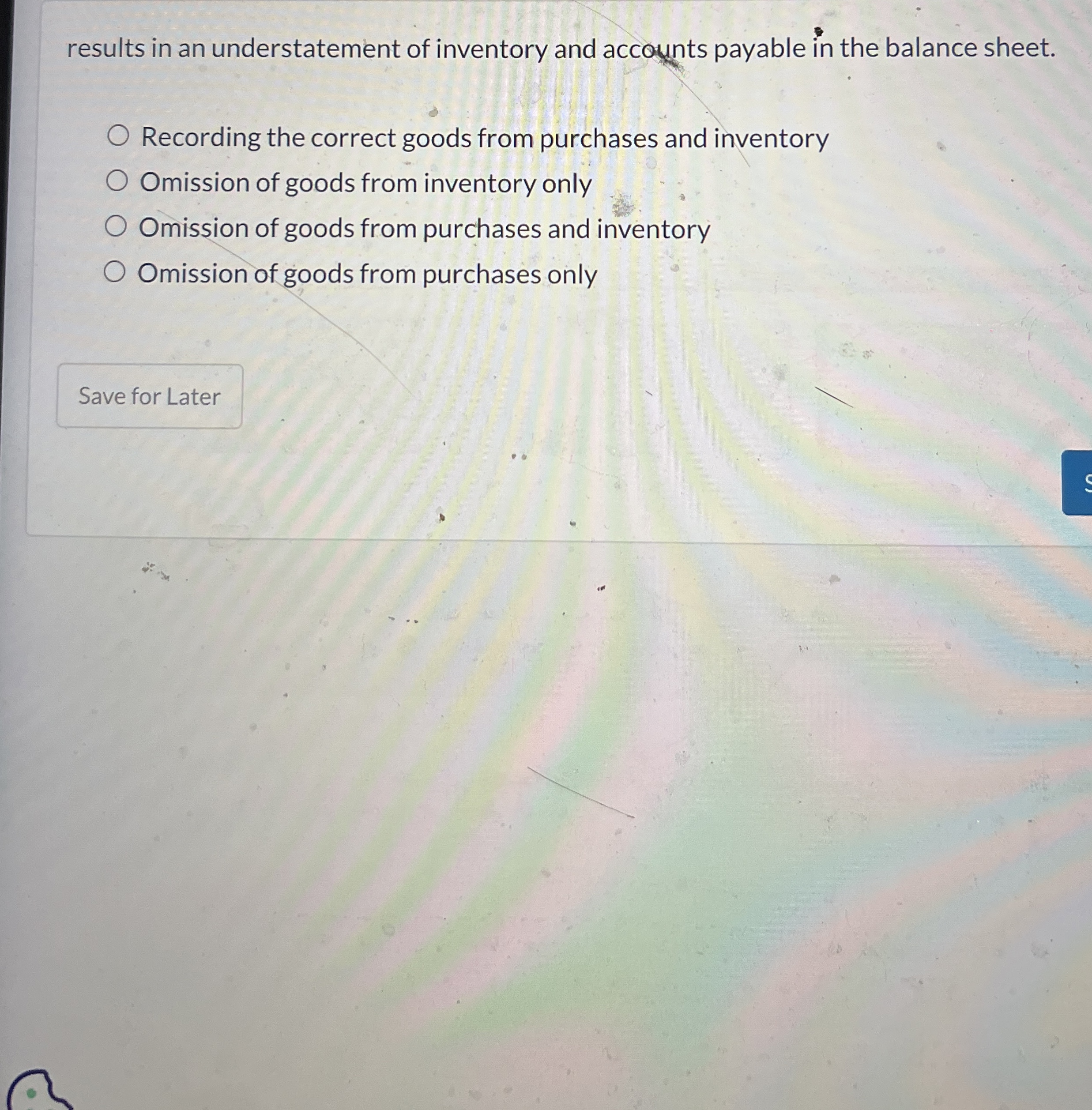 Solved results in an understatement of inventory and | Chegg.com
