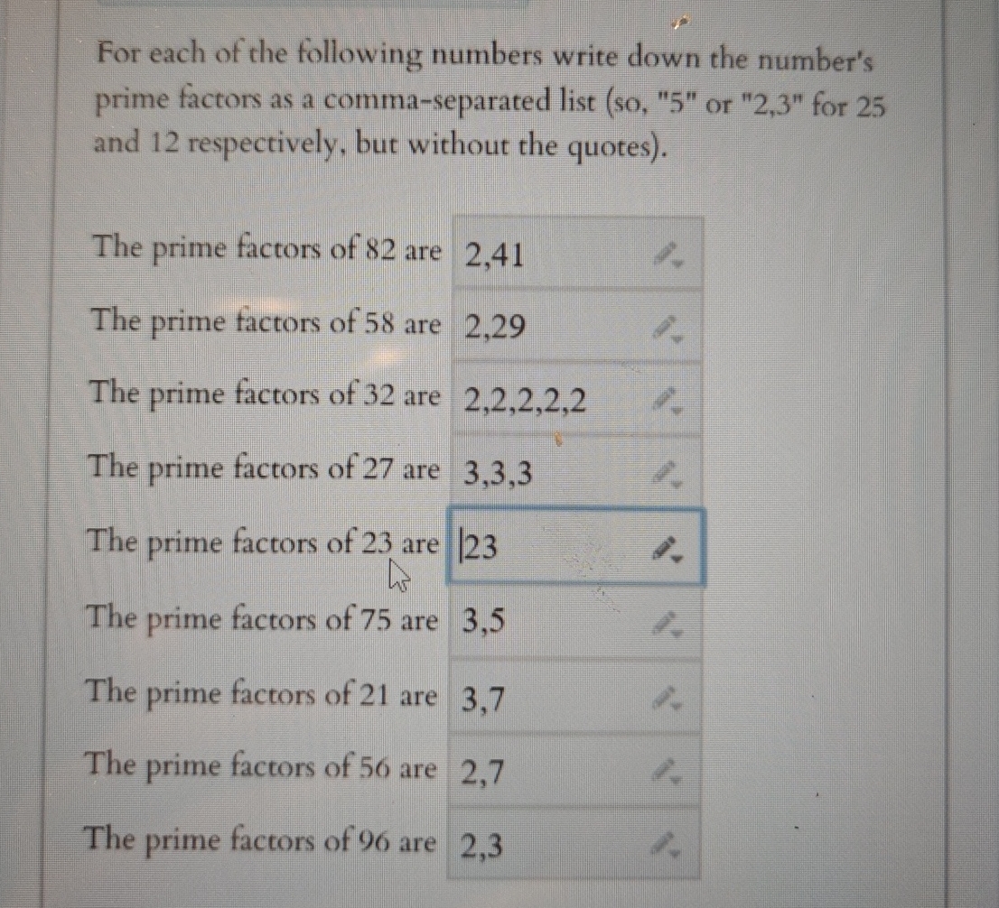 Solved For each of the following numbers write down the | Chegg.com