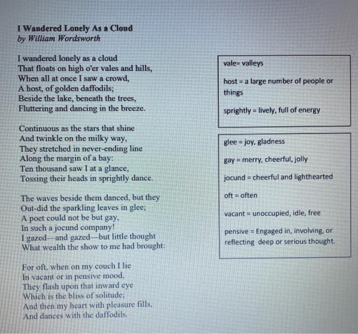 Read the attached poem and answer these questions | Chegg.com