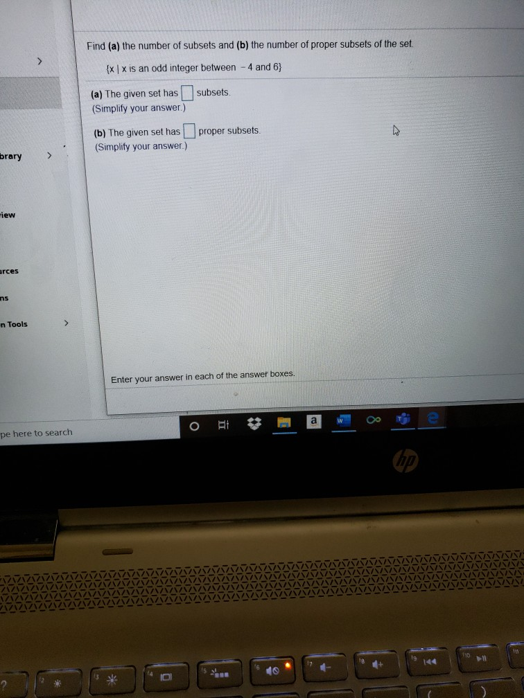 Solved Find A The Number Of Subsets And B The Number Of