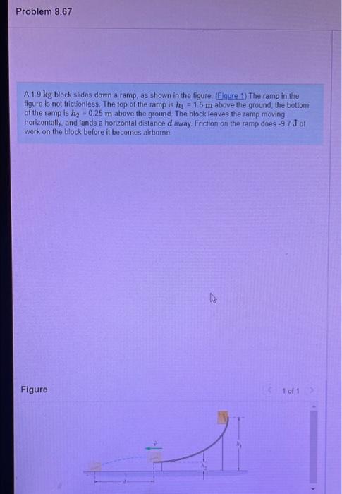 Solved A 19 kg block slides down a ramp, as shown in the | Chegg.com