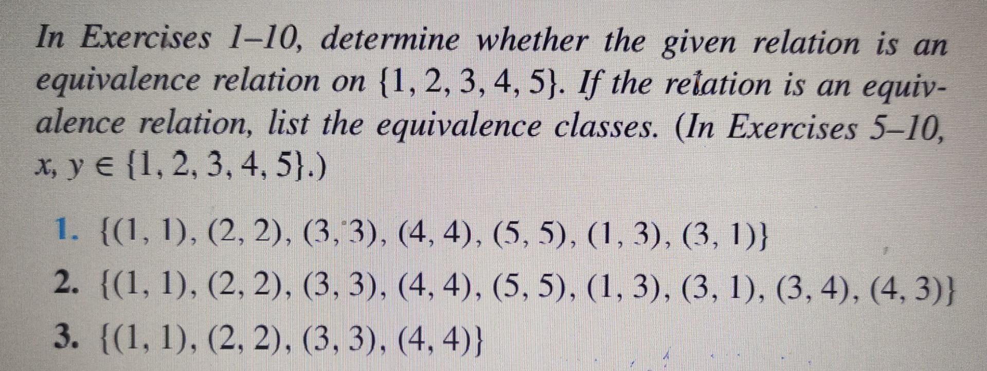 Solved In Exercises 1-10, determine whether the given | Chegg.com