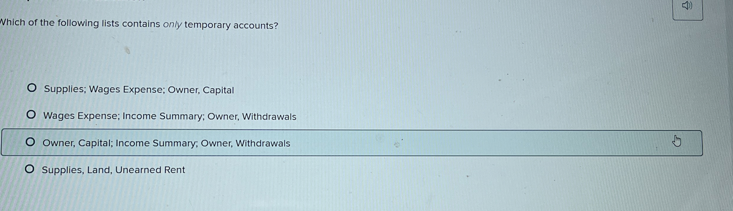 Solved Which of the following lists contains only temporary | Chegg.com