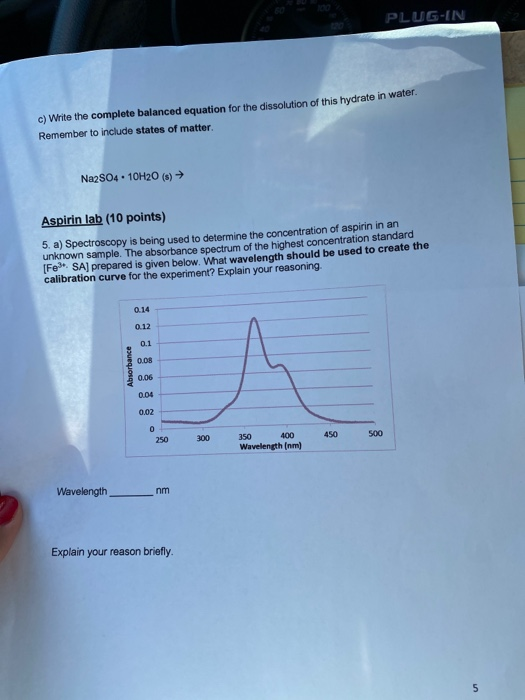 Solved 4) An unknown metal sulfate hydrate (MSO4 XH20) | Chegg.com