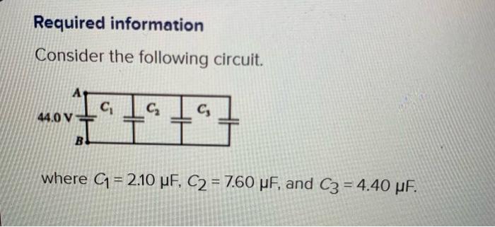 Solved Consider the following circuit. where C1 = 2.10 μF, | Chegg.com