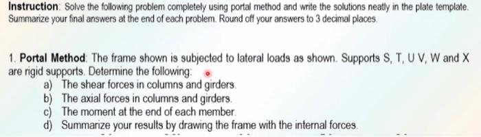 Solved Instruction: Solve the following problem completely | Chegg.com