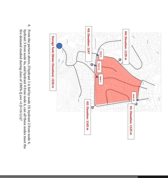 Solved 4. From the picture above, if hydrant 1 is fed by | Chegg.com