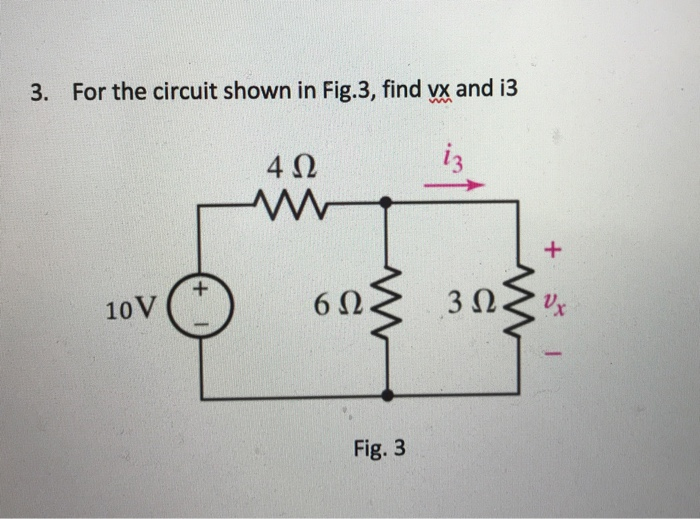 Solved 1. For the circuit shown in Fig. 1, solve for the | Chegg.com