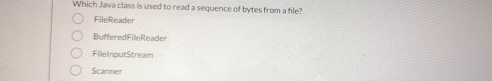 Solved Which Java Class Is Used To Read A Sequence Of Bytes 9347