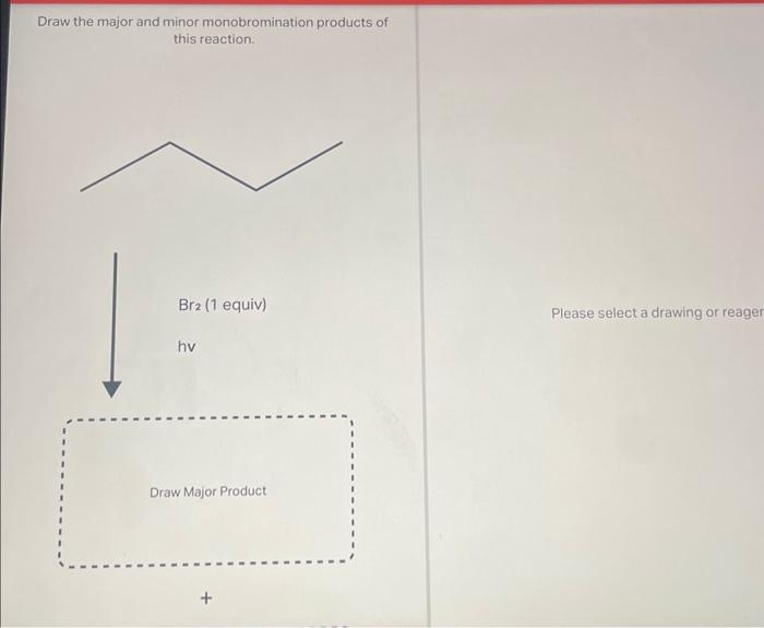 Solved Draw the major and minor monobromination products of | Chegg.com