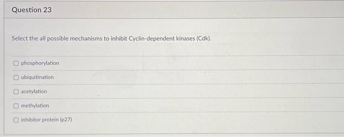 Solved Select the all possible mechanisms to inhibit | Chegg.com