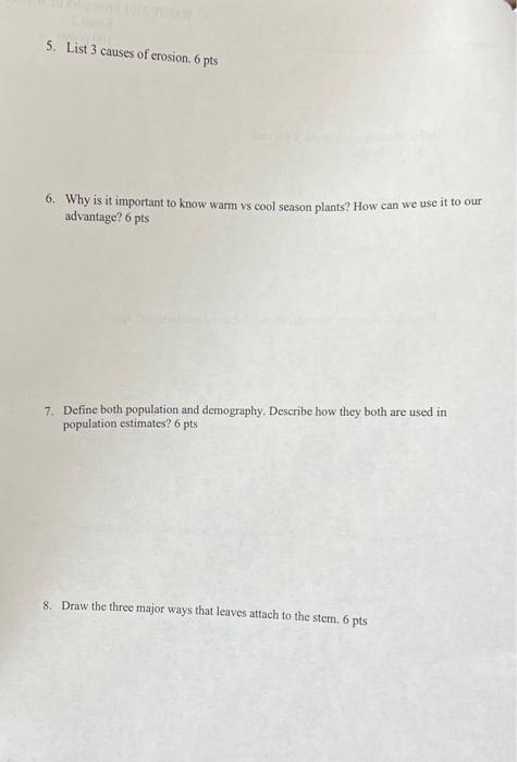 Solved 1. Define the following terms. 2 pts each a. | Chegg.com