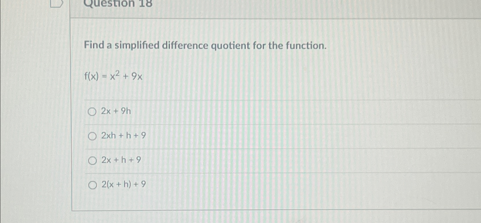 Solved Find a simplified difference quotient for the | Chegg.com