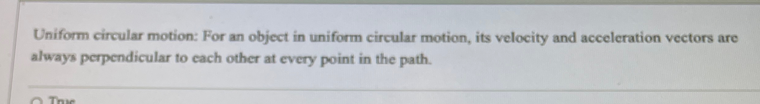 Solved Uniform circular motion: For an object in uniform | Chegg.com