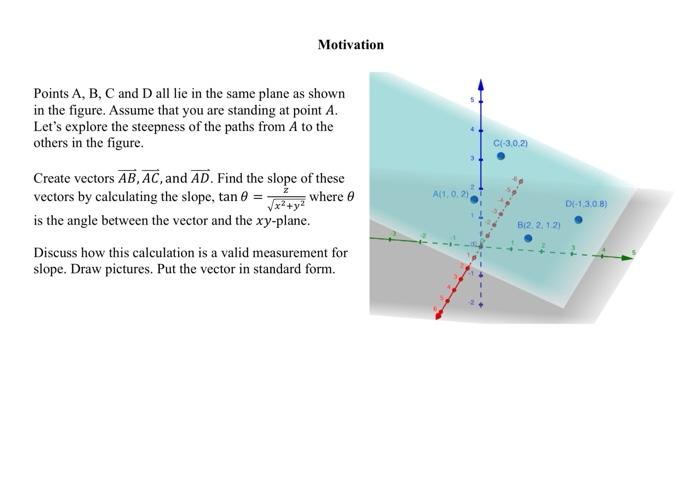 Solved Motivation Points A, B, C and D all lie in the same | Chegg.com