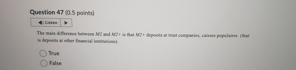 Solved Question 47 (0.5 ﻿points)ListenThe main difference | Chegg.com