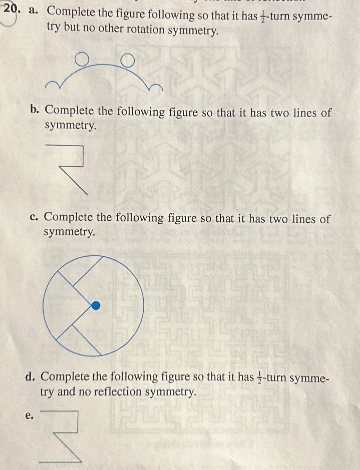 a. ﻿Complete the figure following so that it has | Chegg.com