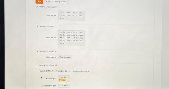 Solved Write a function print shampoo instructions0 with | Chegg.com