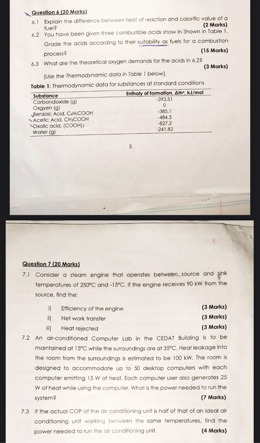 Solved Question 6 (20 ﻿Marks)6.1 ﻿Explain the difference | Chegg.com