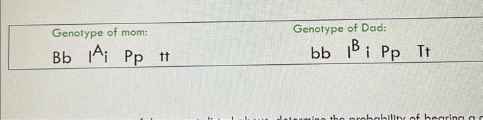Solved B. determine the probability of having a dark eyed | Chegg.com